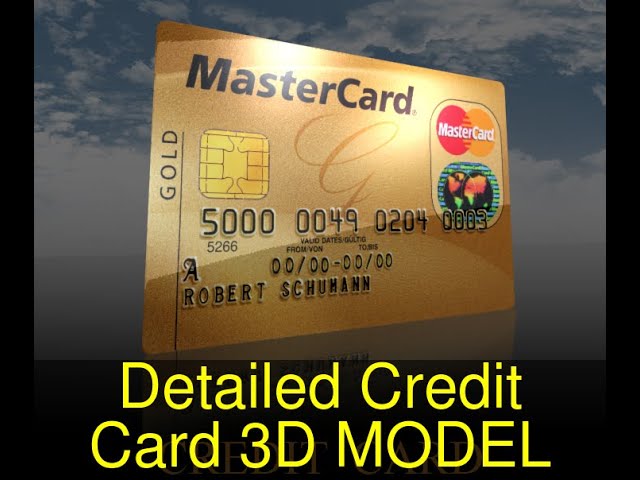 Detailed Credit Card 3D Model - FlatPyramid