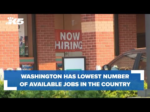 Washington has the fewest number of available jobs