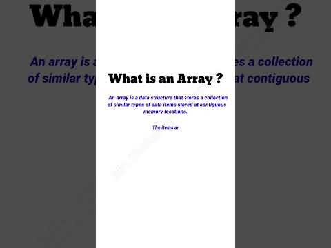 What is an Array?#shortsfeed #short #shortvideo #shortsfeed #shortsviral