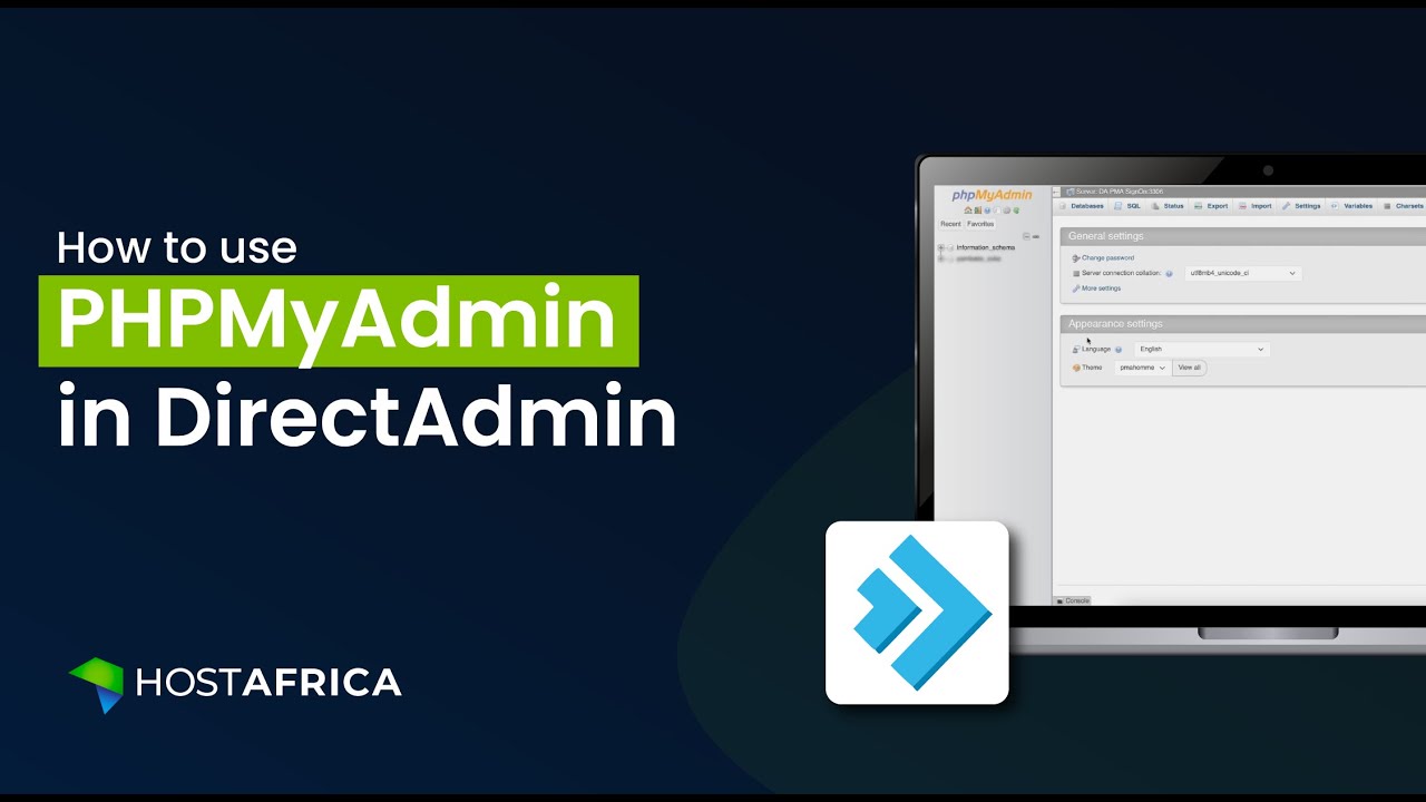 How to use phpMyAdmin in DirectAdmin