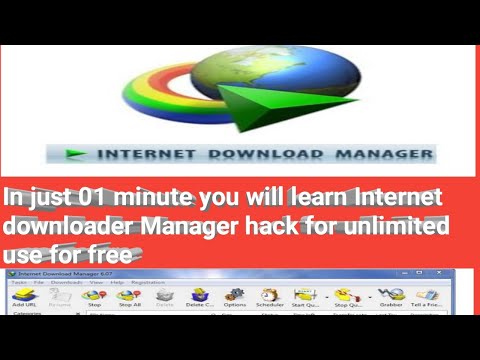In just 01 minute you will learn Internet downloader Manager hack for unlimited use for free