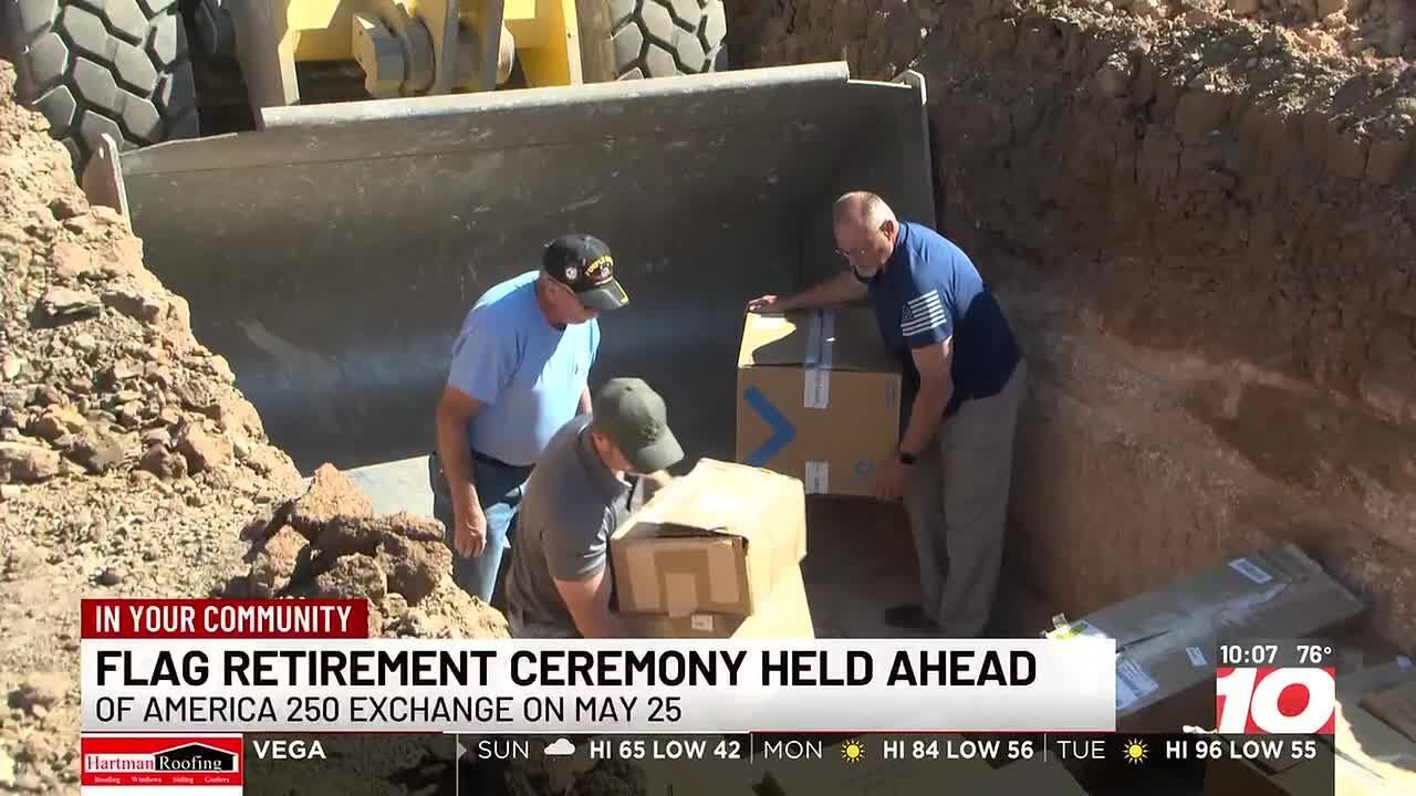 Flag retirement ceremony held ahead of 'America 250' exchange on May 25