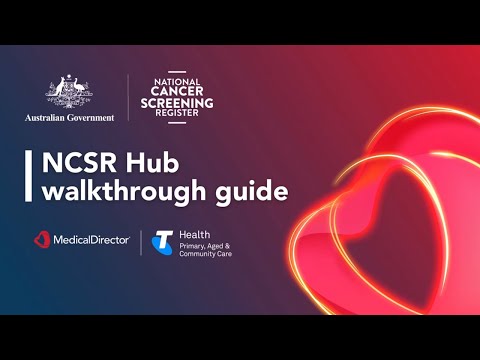 Introduction to NCSR Hub in MedicalDirector Clinical