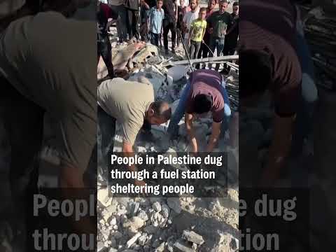 Aftermath of Israeli Strike on Gaza Shelter for Displaced People