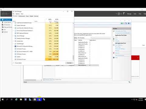 Fixing up the IIS worker WsusPool issue which takes 90 of CPU on Windows Server 2016