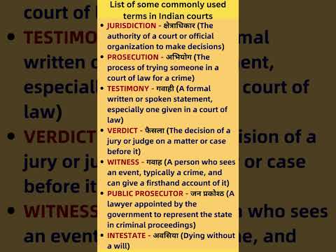Court vocabulary words | Courtroom terms | Part 3/3 #education #englishvocab #knowledge #viral
