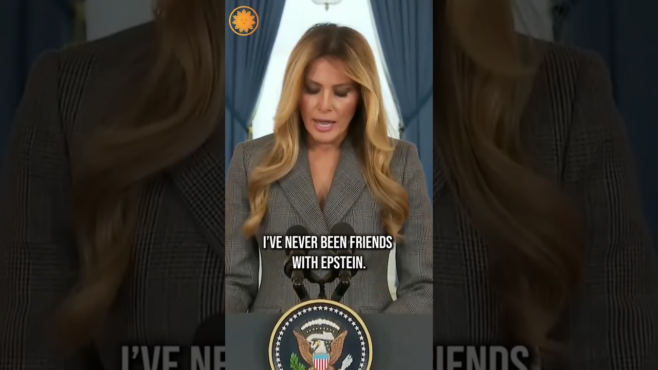 First lady Melania Trump denounces allegations of Epstein connections in surprise speech #shorts