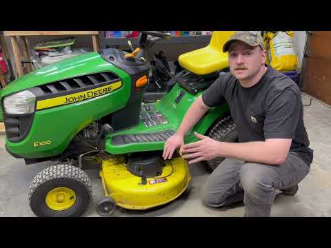 How To Removal & Install John Deere D100 / E100 / S100 Series Mower Deck
