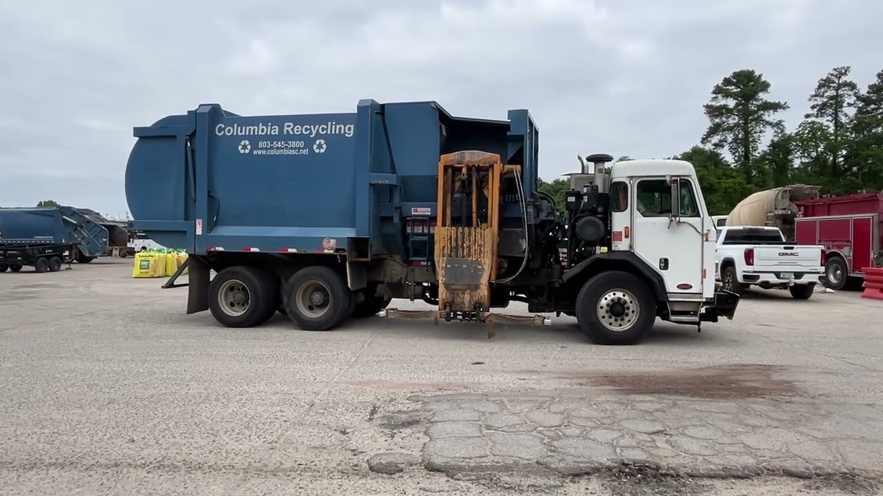 2017 Peterbilt 320 Side Load Garbage Truck- 9393