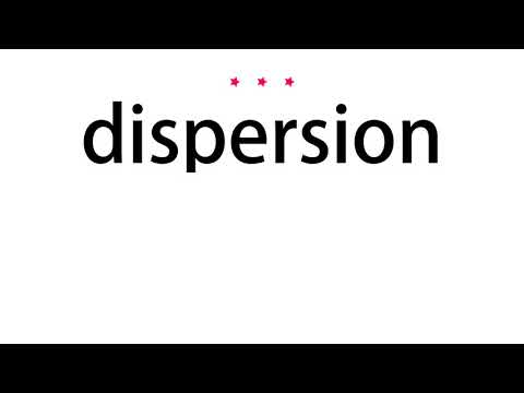 How to pronounce dispersion - Vocab Today