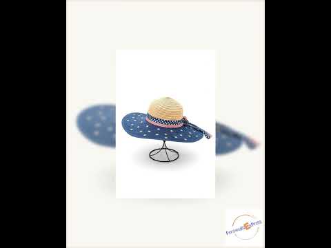 American Flag Printed Straw Floppy Hat
