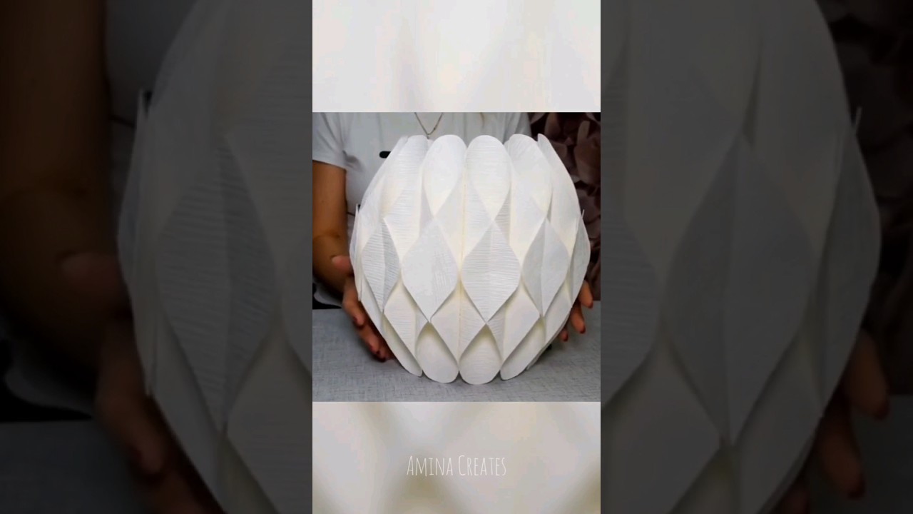 DIY paper lamp #shorts #craft #diy #origami #papercraft