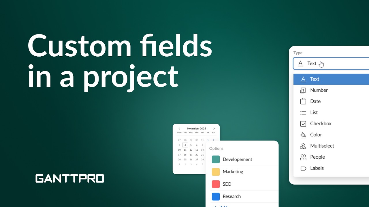 How to work with custom fields in GanttPRO