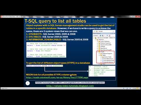 List all tables in a sql server database using a query Part 65