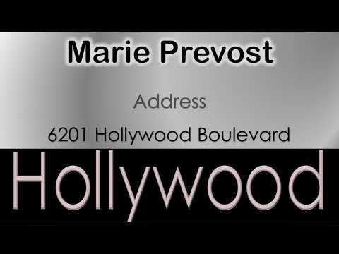 Marie Prevost How to pronounce Marie Prevost Hollywood Actor from 6201 Hollywood Boulevard?