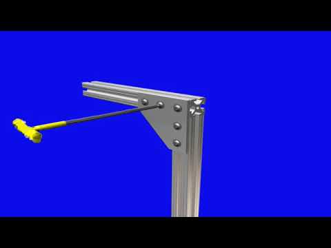 80/20: 3D Depiction of How to Connect T-Slot Profiles with a Joining Plate