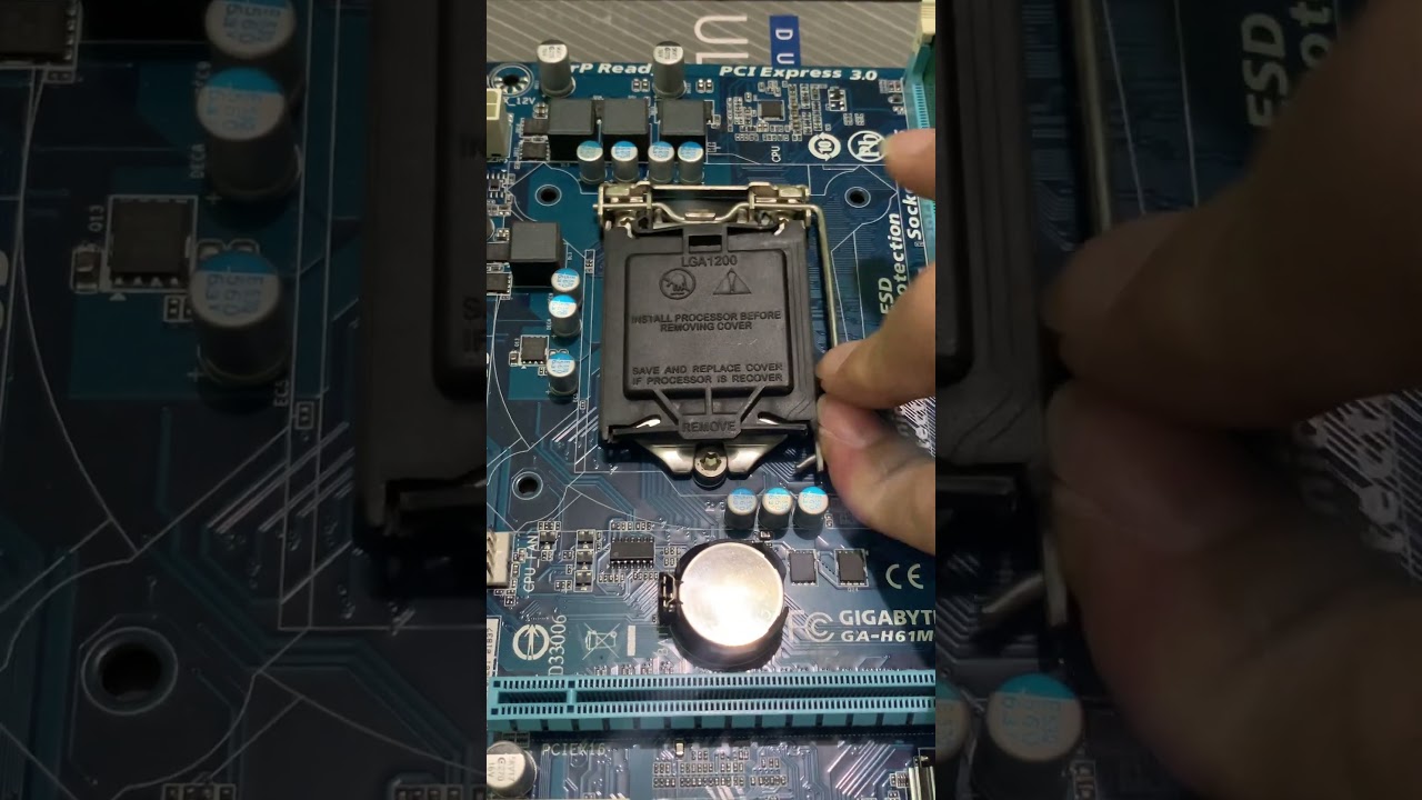 CPU installation intel i3 2120 #shorts