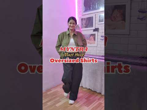 Myntra Oversized Shirt Under 1000 #oversizedshirt #dropshouldershirt #myntraoversizedshirthaul