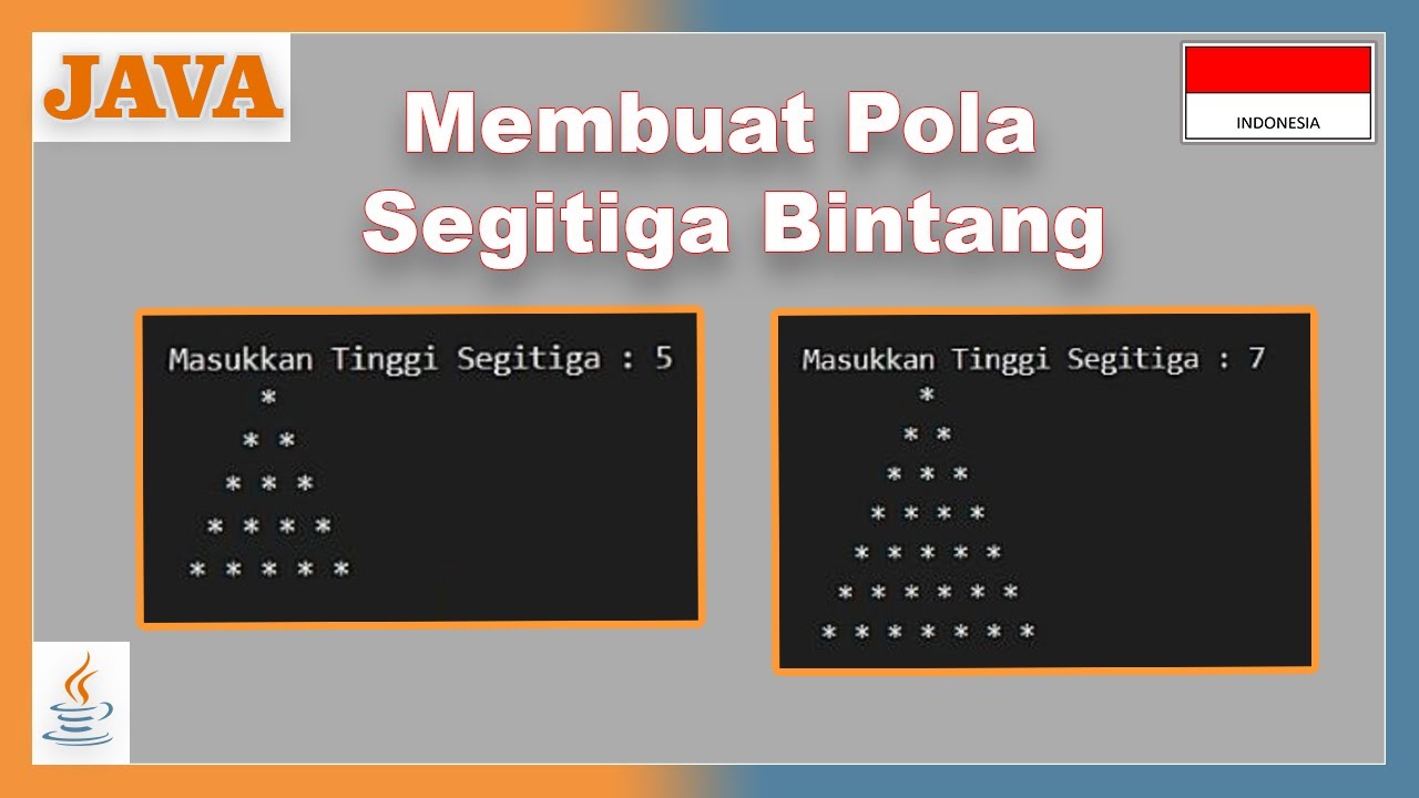 Program JAVA Pola Segitiga Bintang
