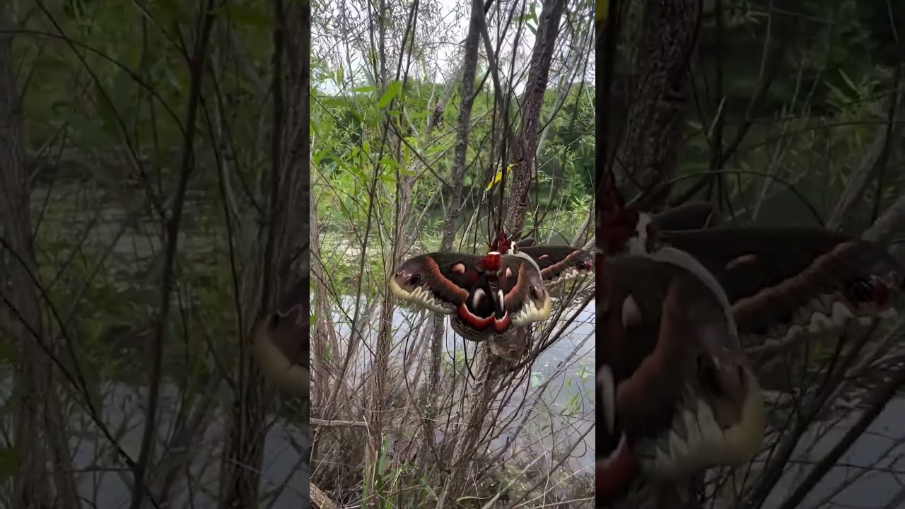 North America’s Largest Moth – The Cecropia Giant! 🦋🔥#shorts  #cecropiamoth