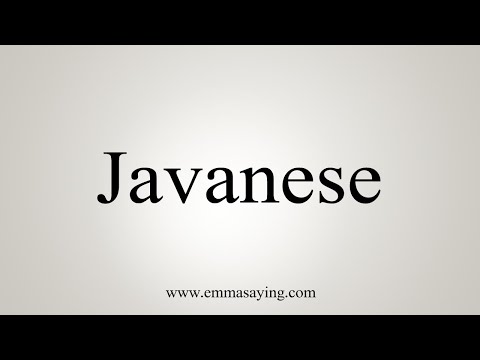How To Say Javanese