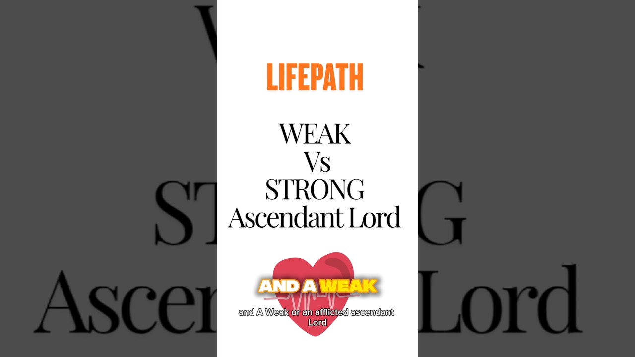 Weak vs Strong Ascendant Lord #jyotish #astrology