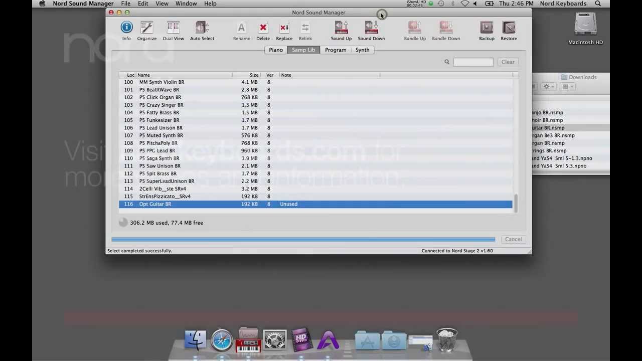 Nord Sound Manager   Adding Sounds