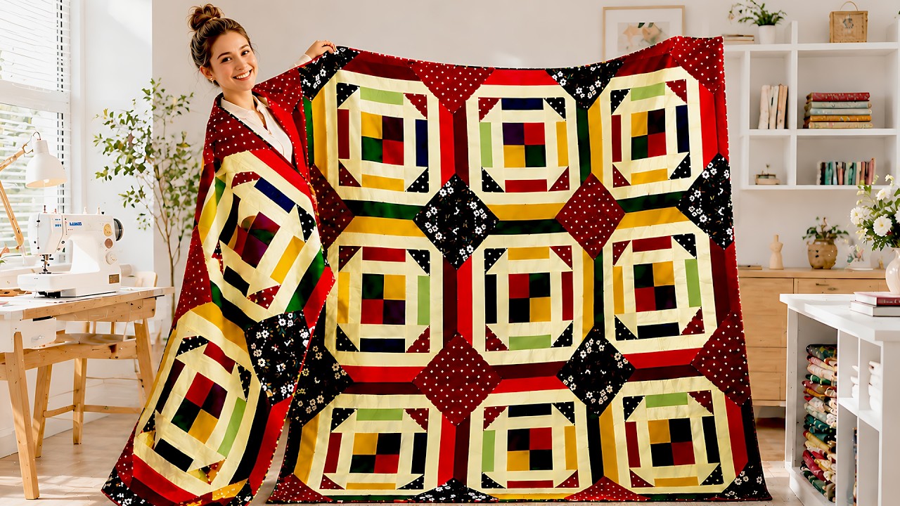 Easy Patchwork Tutorial For Beginners // Turn Fabric Scraps Into Stunning Geometric Designs