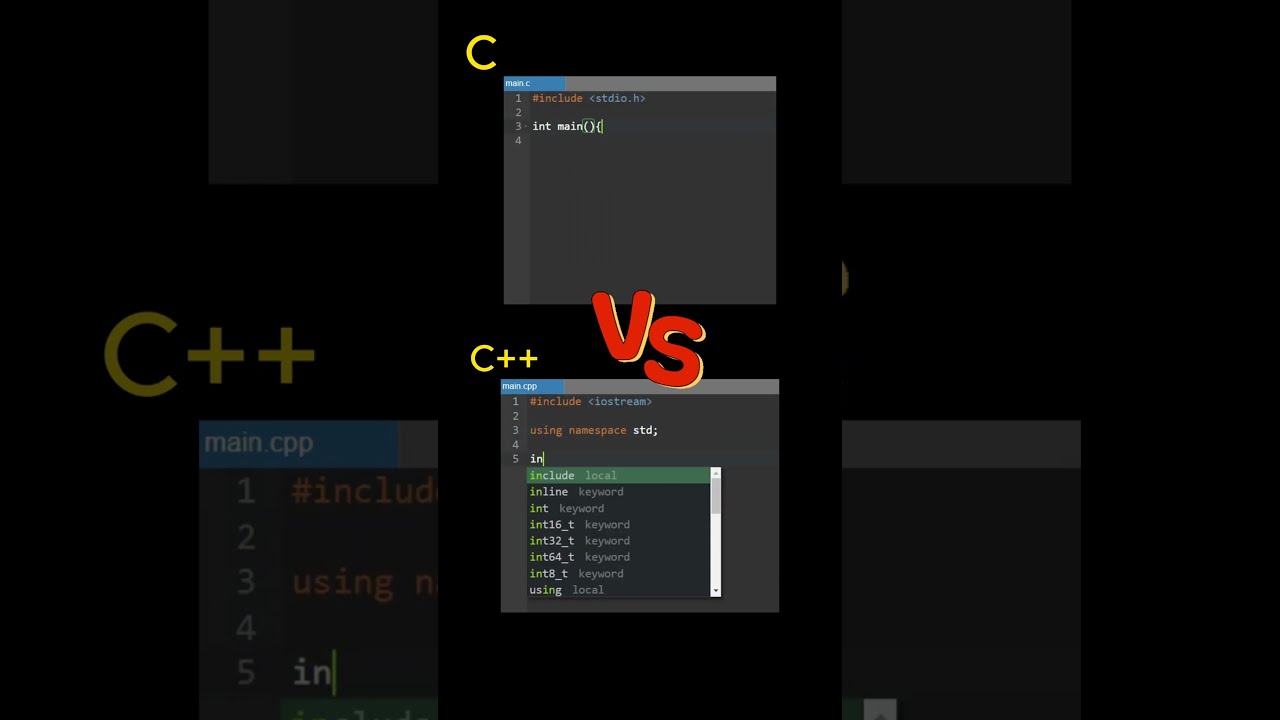 C vs C++ | #C #cpp #code #programm