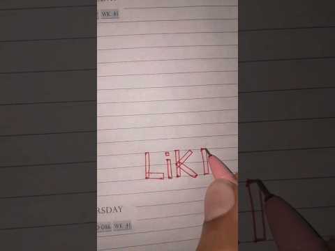 Block letter to write LIKE , Whow , #shorts