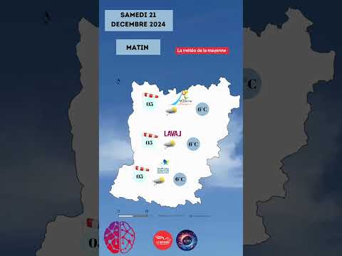 Prévisions Météo pour la Mayenne - 21 décembre 2024☀️