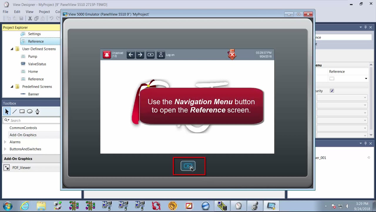 Studio 5000 View Designer and PanelView 5000  Intro Lab 11 Using PDF Documents