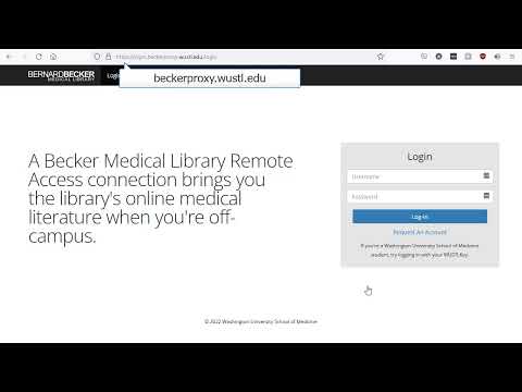 Connecting from Off-Campus – Becker Medical Library