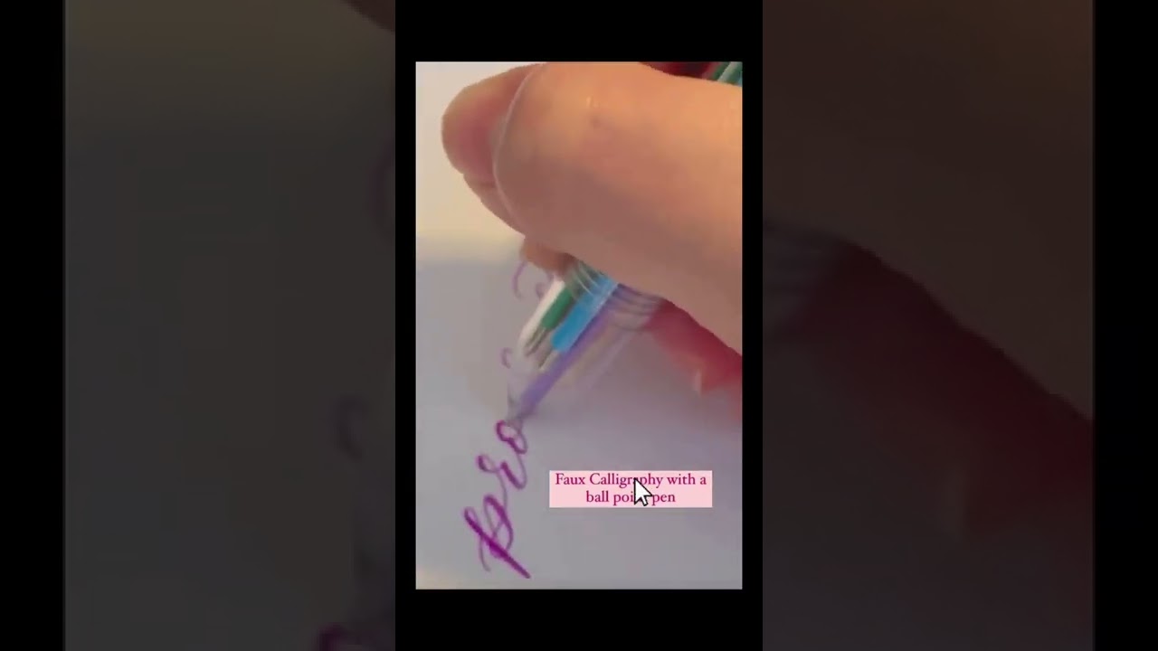 Faux Calligraphy With Ball Point | Multi Color Retractable Pen