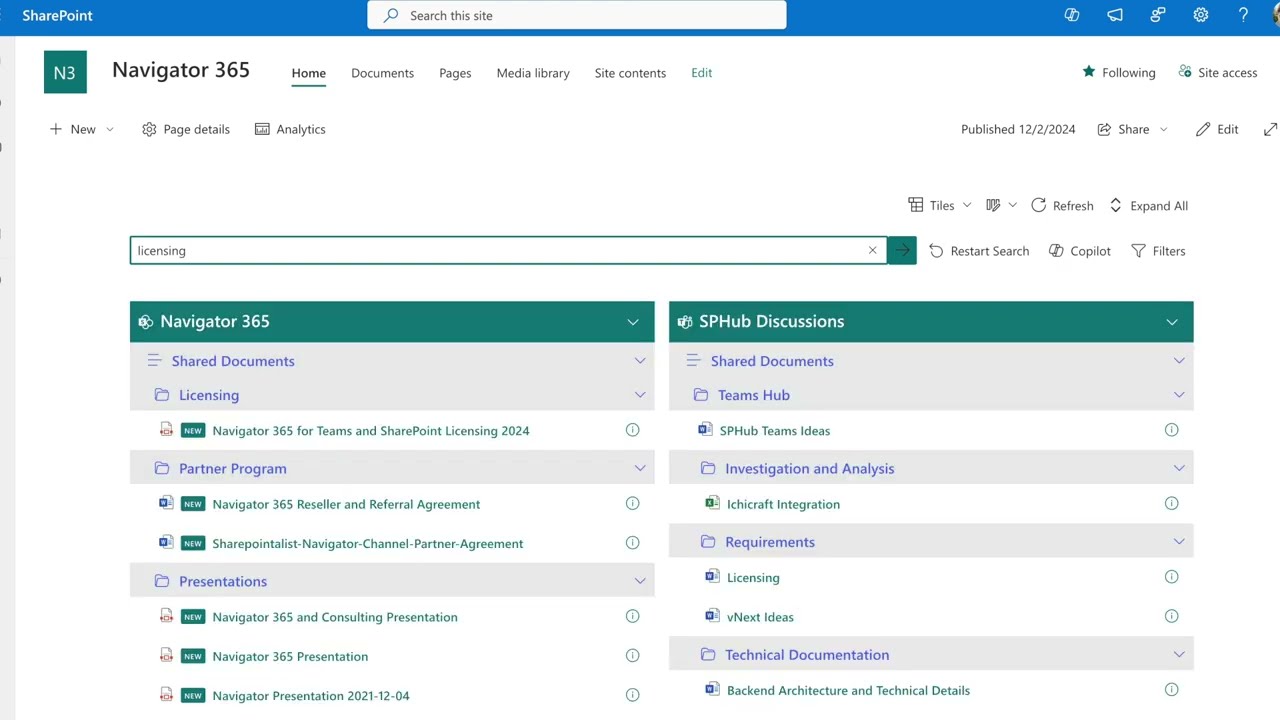 Copilot Agent in Navigator 365 Announcement at ESPC24