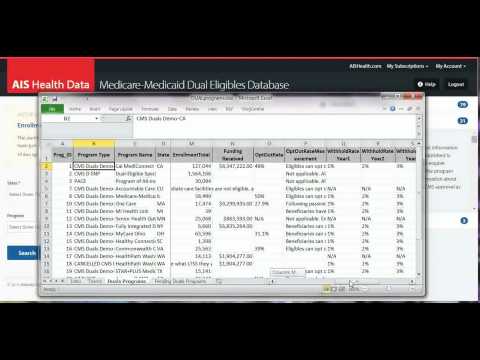 AIS Health Data’s Medicare-Medicaid Dual Eligibles Database Dashboard Feature