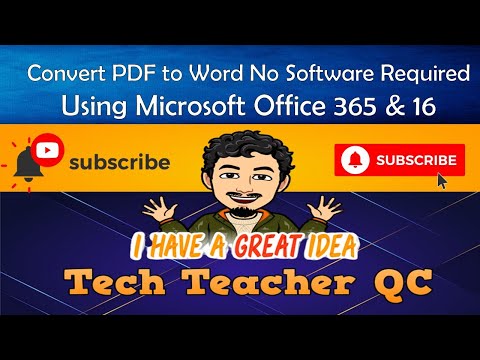 Convert PDF to Word No Software Required Using Microsoft Office 365 & 16
