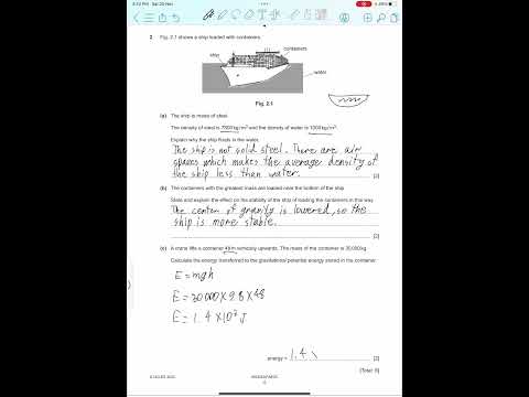 FULL MARK SCHEME - Cambridge iGCSE Physics Paper 4 Theory (Extended) February/March 2023 0625/42