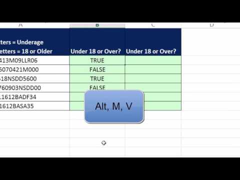 Excel Magic Trick 1079 IF Function 4 Letters To Start TextString Underage, 6 Letters 18 or Older