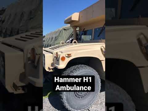Hammer H1 Military Ambulance can carry 4 wounded at the time.