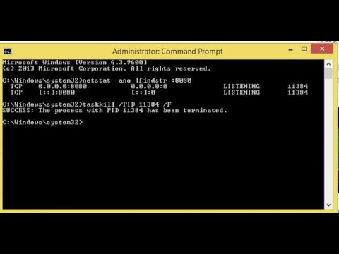 How to Kill a Process running on Port Number-8080||Resolve Port 8080 was already in use||SPRING BOOT