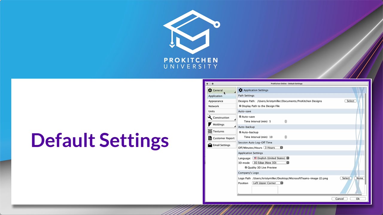 Default Settings Tutorial for Mac