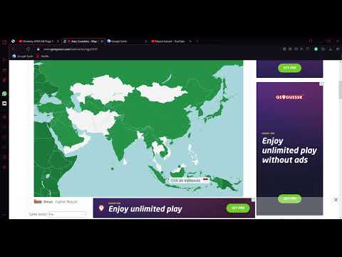 Guessing all Asian countries (Seterra Geography)