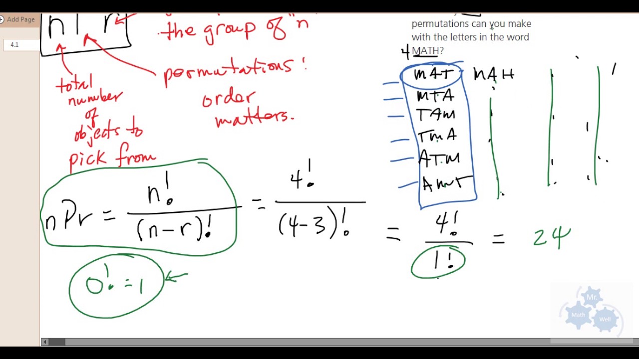 FM 30 4.3 Permutations (Distinguishable objects)