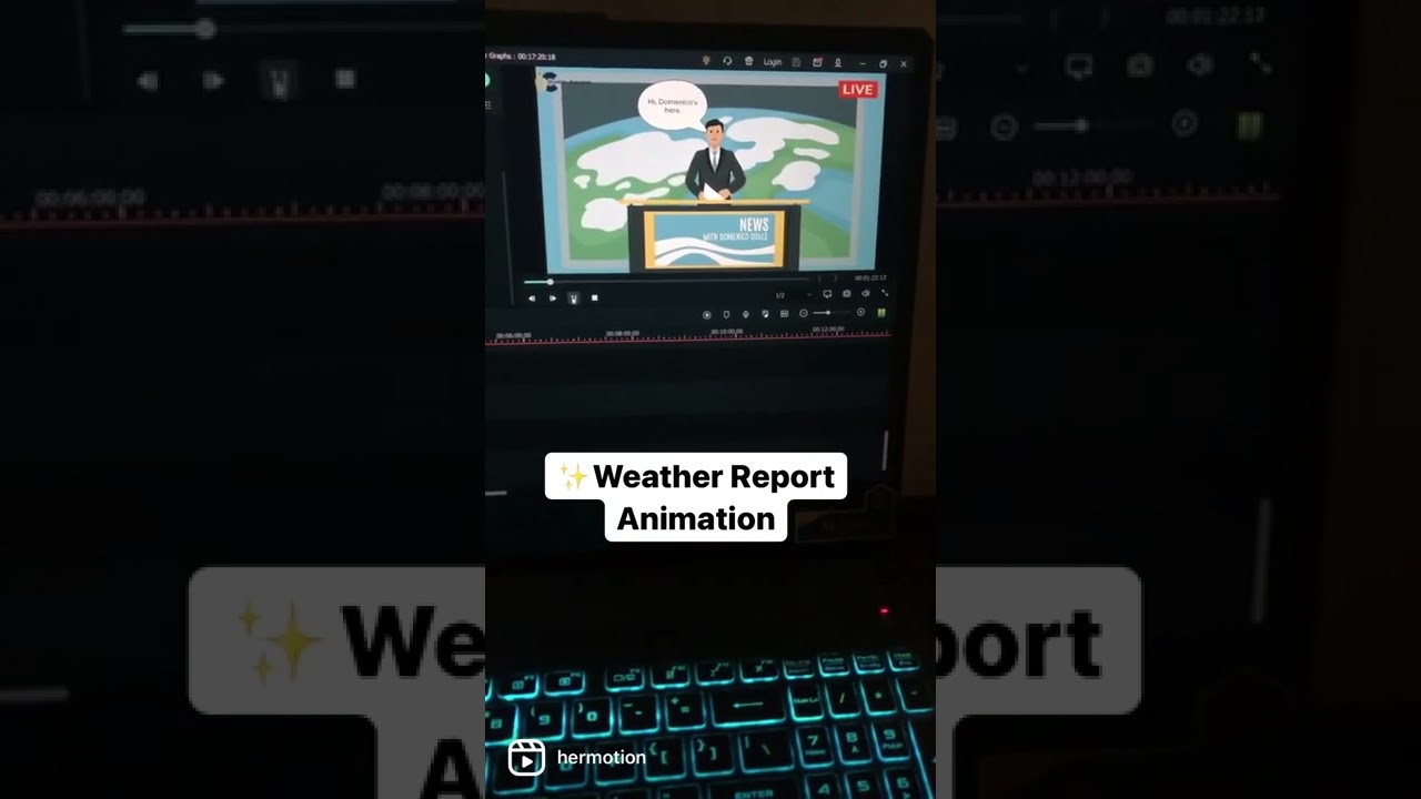 Weather report animation