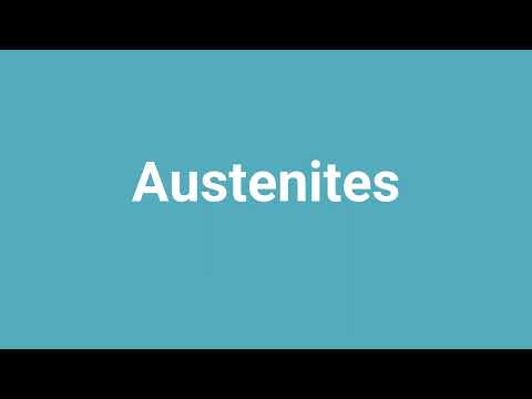 'Austenites' Meaning and Pronunciation