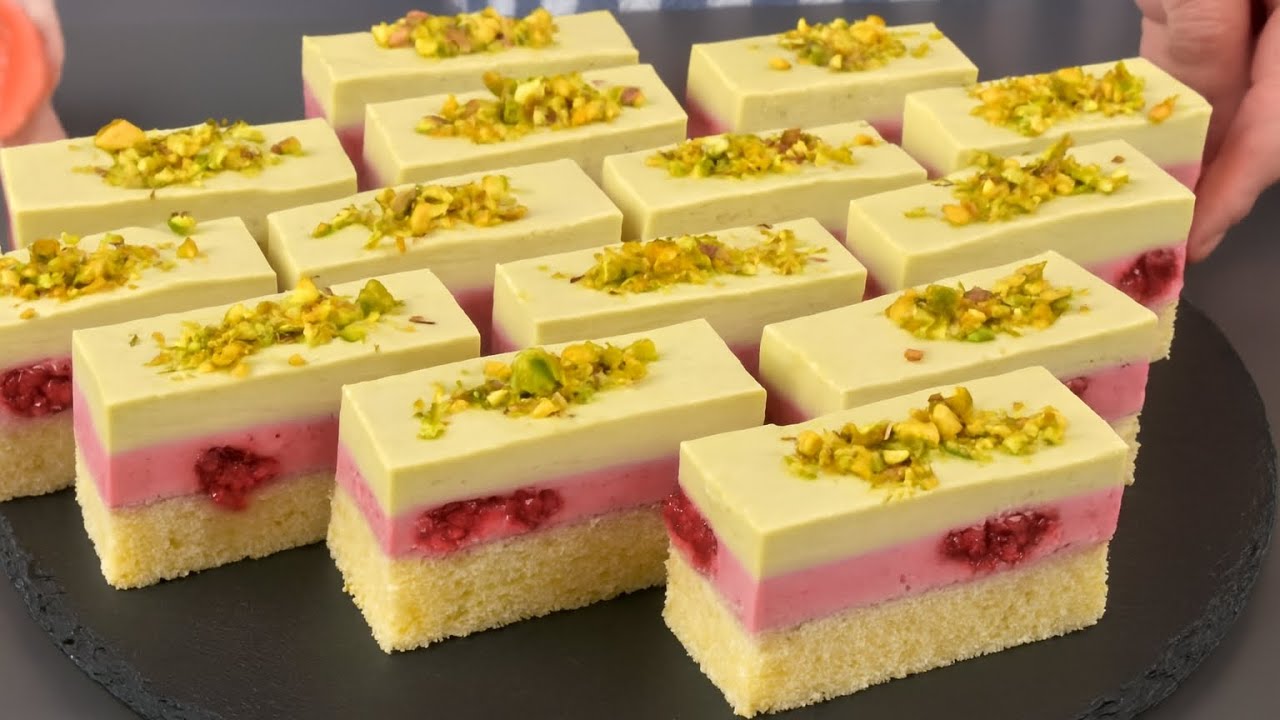 PISTACHIO RASPBERRY MOUSSE CAKE ❤️ Try It Once and You'll Fall in Love
