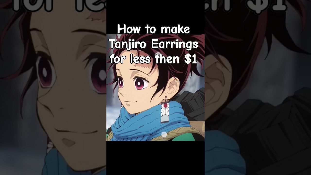 Making Tanjiro Earrings for less than $1! #howtomake #demonslayer #anime #merch  #diy #tanjiro #ds