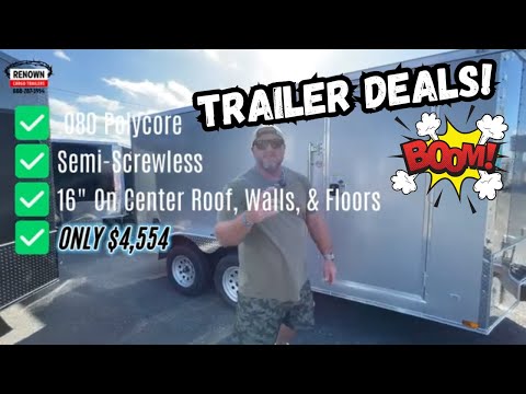 🔥 7x14TA Polycore Enclosed Trailer w/ Upgrades – ONLY $4,554! 🔥 | Built Tough! Renown Cargo Trailers
