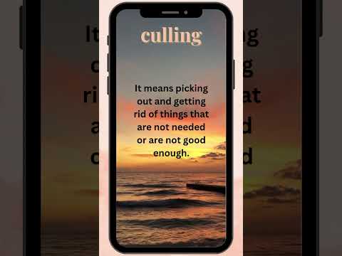 Culling | Meaning | #youtubeshorts #english #youtubevideo #shorts #wordoftheday #pronunciationkey